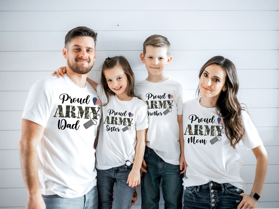 Proud Army Family Shirts, Cool USA Army Dad Custom T-shirt, Custom Army ...