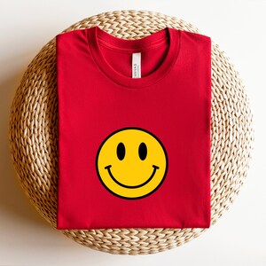 Yellow Smiling Shirt, Smiley Face T-shirt, Happy Face Shirt, Smiling ...