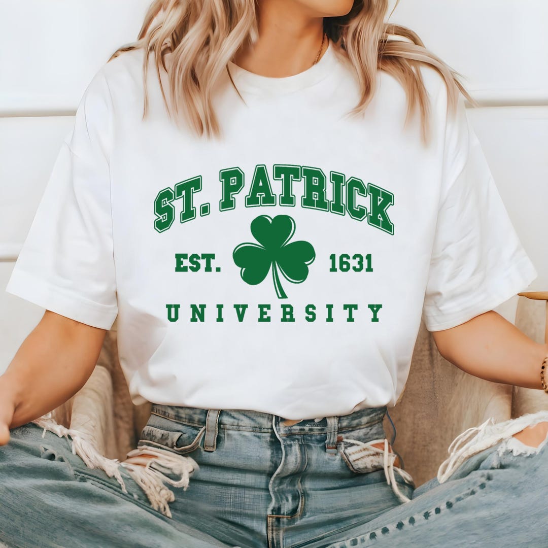 S.t Patrick University T-shirt,saint Patty's Day T-shirt,irish T-shirtpatrick's Day Gifts ...