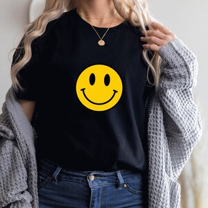 Yellow Smiling Shirt, Smiley Face T-shirt, Happy Face Shirt, Smiling ...