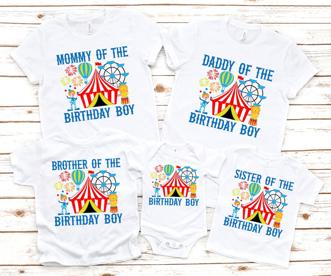 Carnival Theme Birthday Shirt,custom Matching Family Carnival Birthday ...