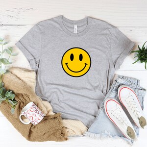 Yellow Smiling Shirt, Smiley Face T-shirt, Happy Face Shirt, Smiling ...
