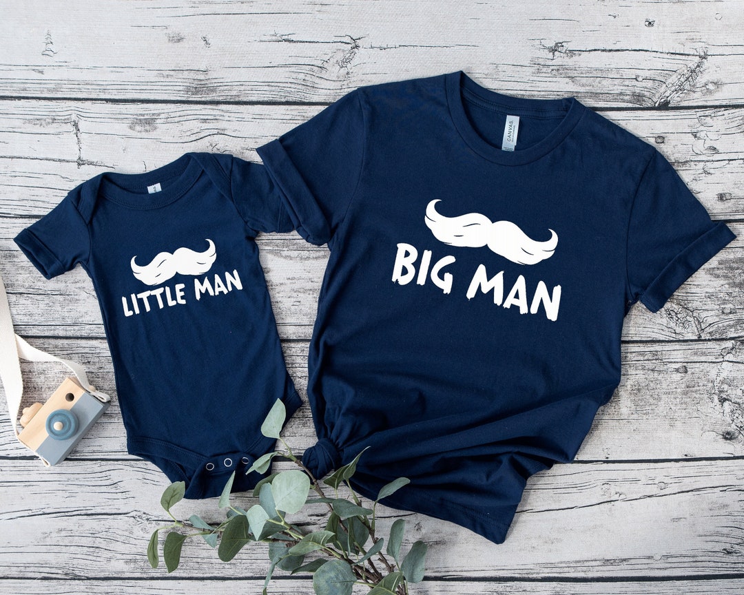 Big Man Little Man Shirt,dad Son Matching Tshirts,father Son T-shirts ...