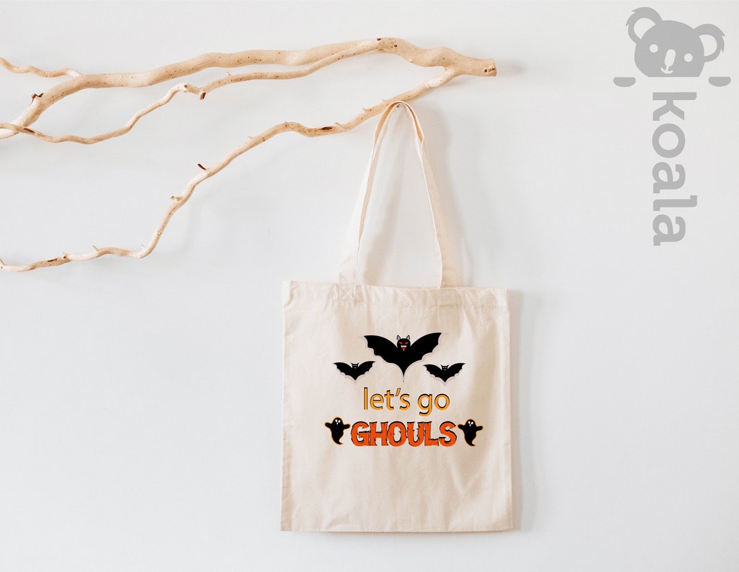 Let's Go Ghouls Tote Bag, Ghost Halloween Tote Bag, Cute Ghost Tote Bag ...