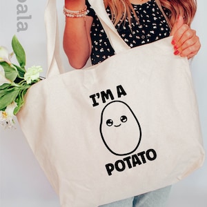 I'm A Potato Tote Bag, Potato Tote Bag, Funny Potato Tote Bag, Potato ...