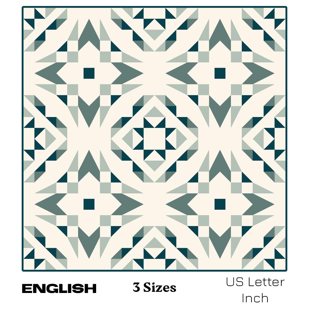 Mosaïque Quilt Pattern PDF English - Etsy