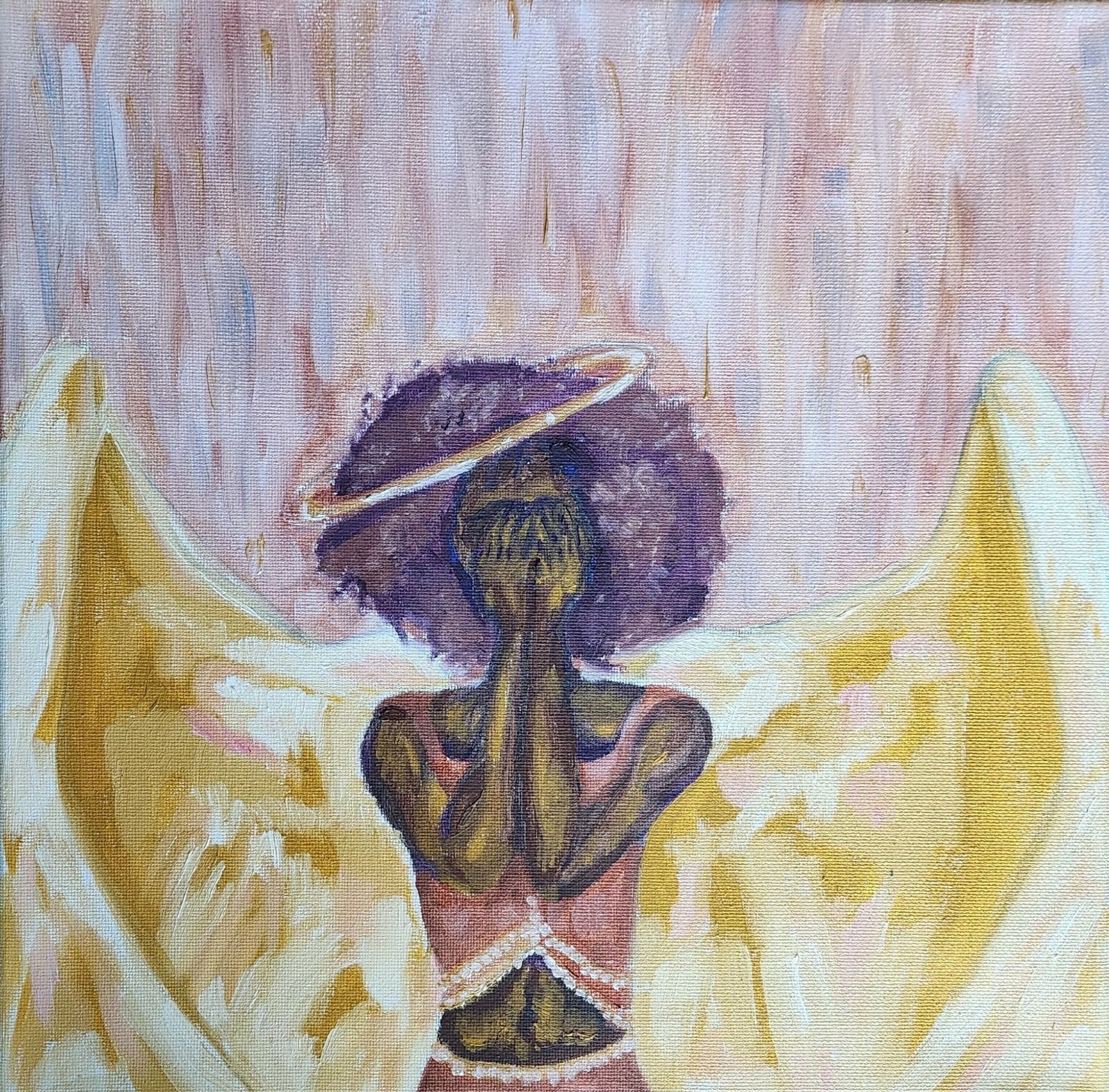 Art Print "weeping Angel" Oil Painting Art Print. Print of Original Oil ...