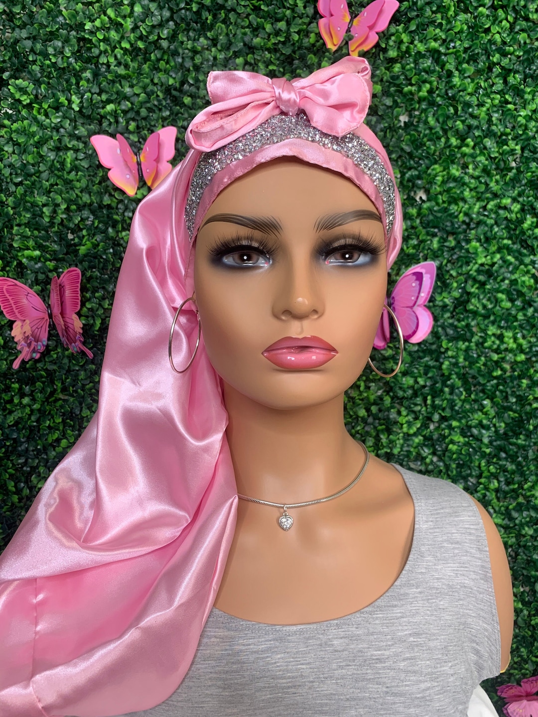 POPULAR Rhinestone Wide Band Bonnet - Etsy