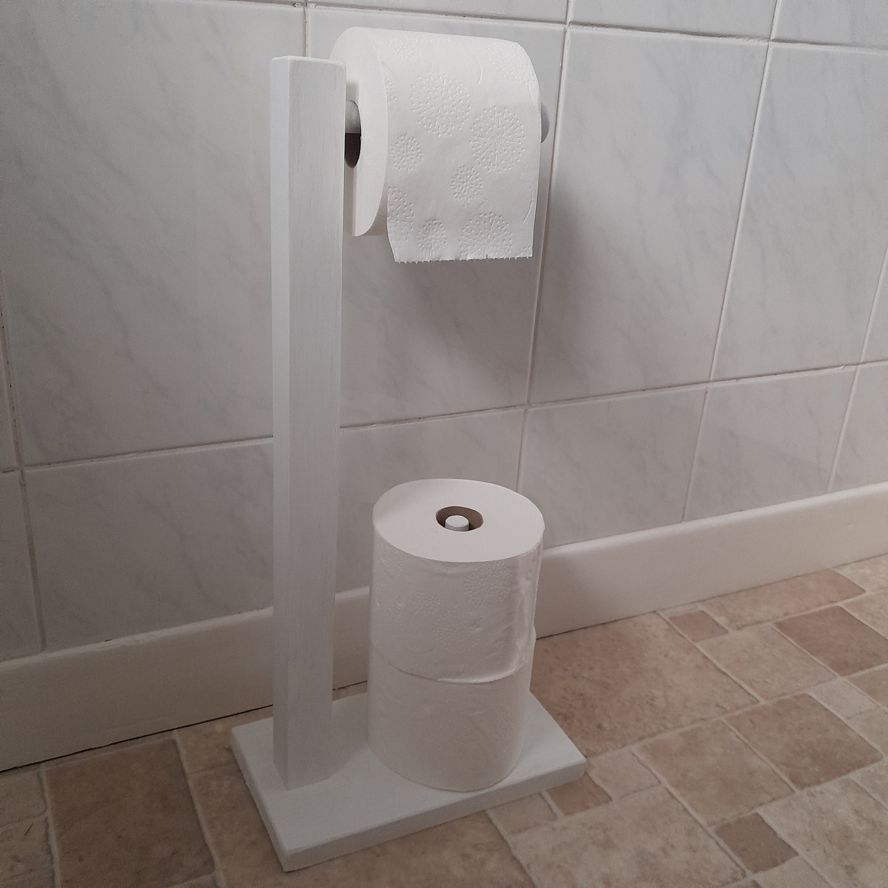 Handmade Wooden Toilet Roll Stand - Etsy UK