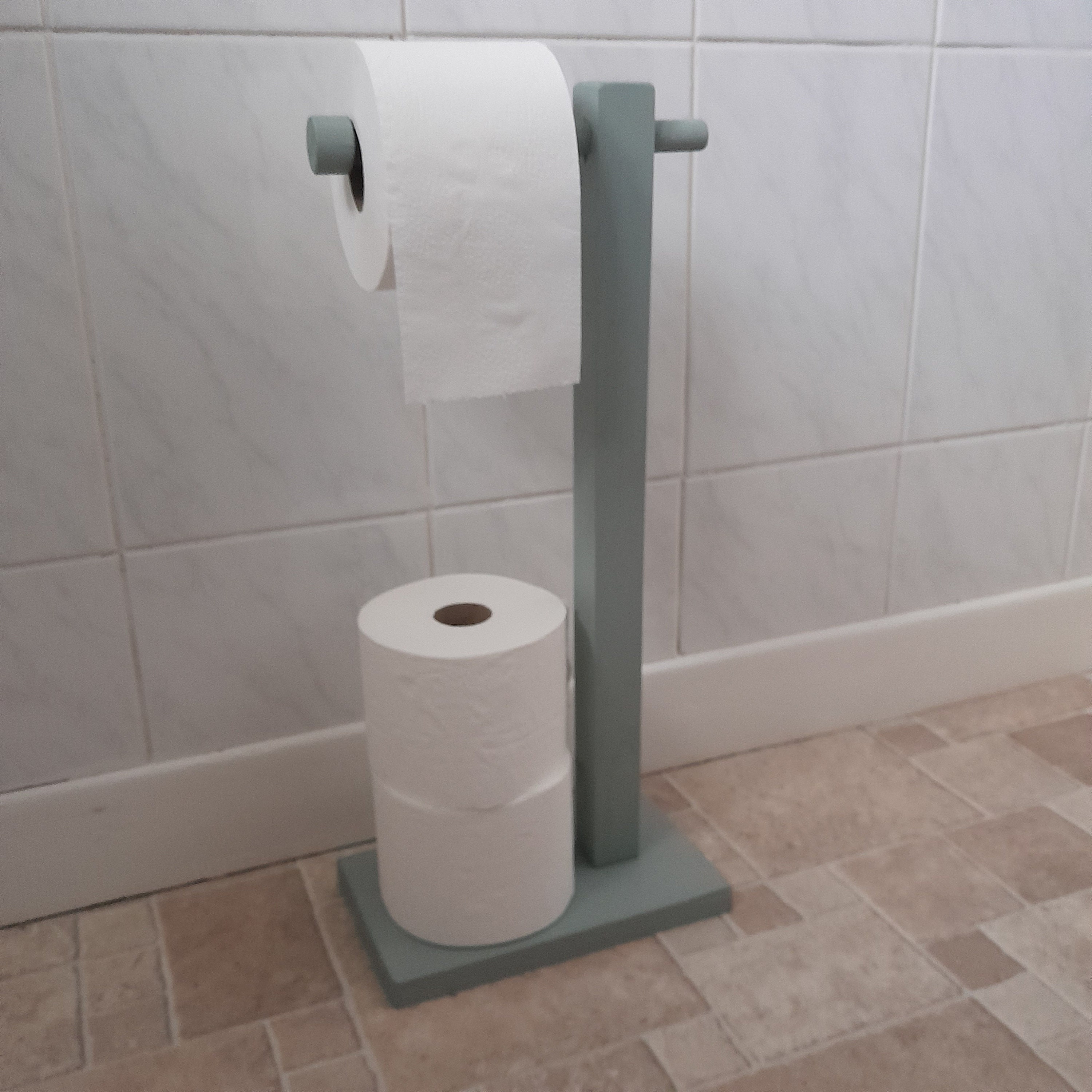 Handmade Wooden Toilet Roll Stand - Etsy UK