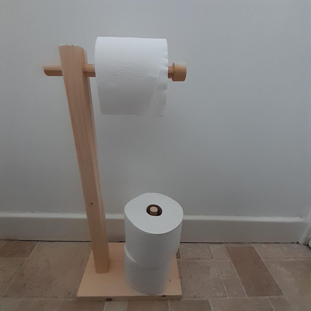 Handmade Wooden Toilet Roll Stand - Etsy