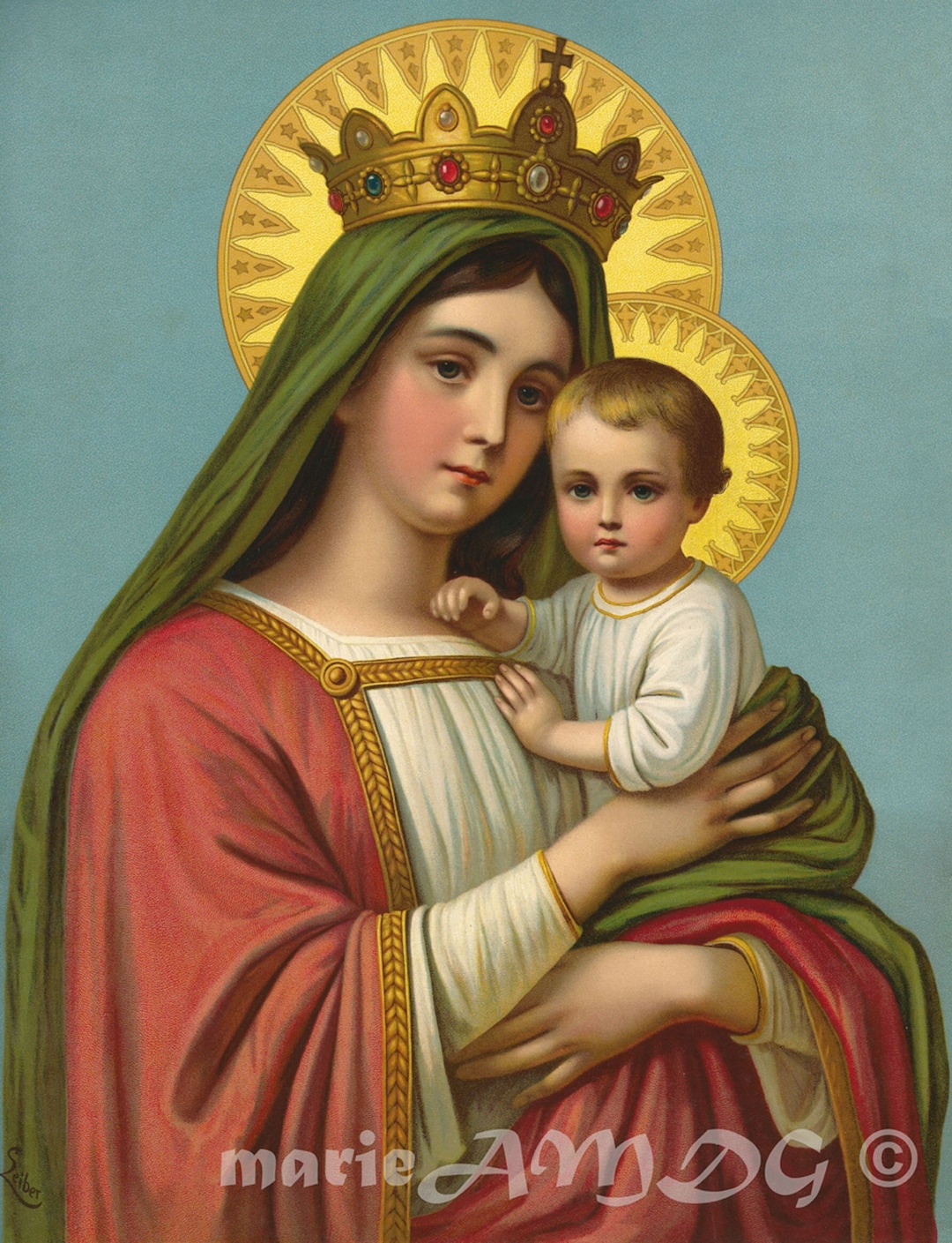 Mary Help of Christians Fine Art Print - Etsy