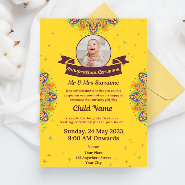 Pasni Ceremony Card - Etsy