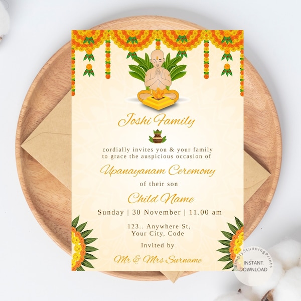 Upanayanam Invite - Etsy