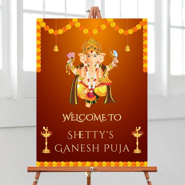 Ganesh Puja Welcome Sign - Etsy