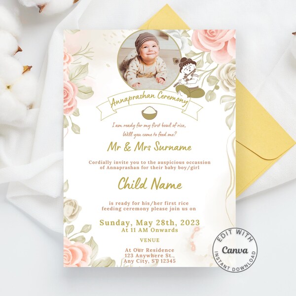 Pasni Ceremony Card - Etsy