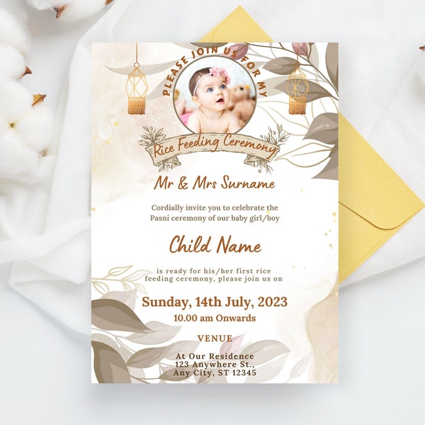 Pasni Ceremony Card - Etsy