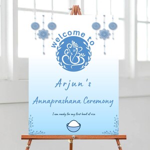 Editable Annaprashan Ceremony Welcome Sign First Rice - Etsy
