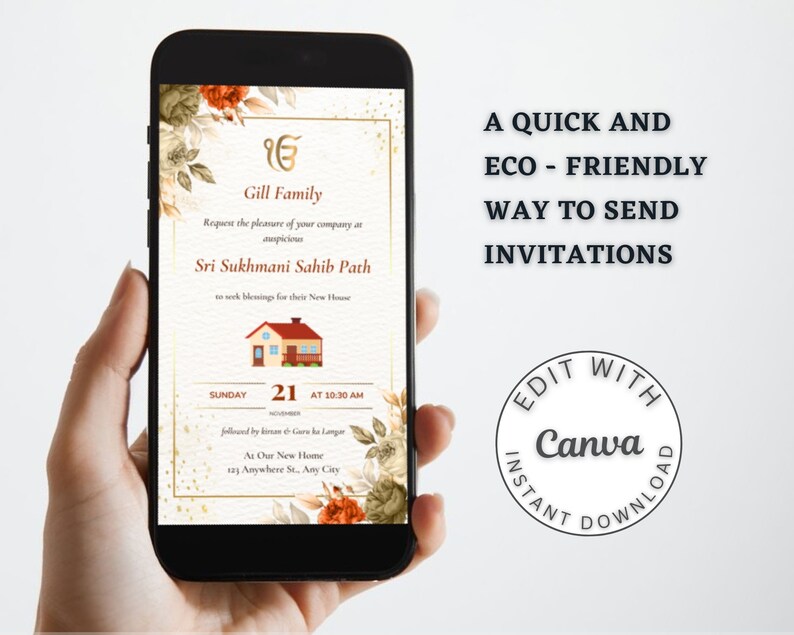 Sukhmani Sahib Path Invitation Card Sikh House Warming Sukhmani Sahib ...