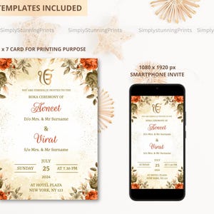Indian Roka Ceremony Invitation Card | Floral Engagement Invite | Roka ...