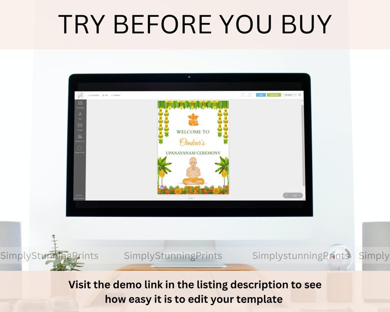 Upanayanam Welcome Sign: Thread Ceremony Poster (digital Download) - Etsy