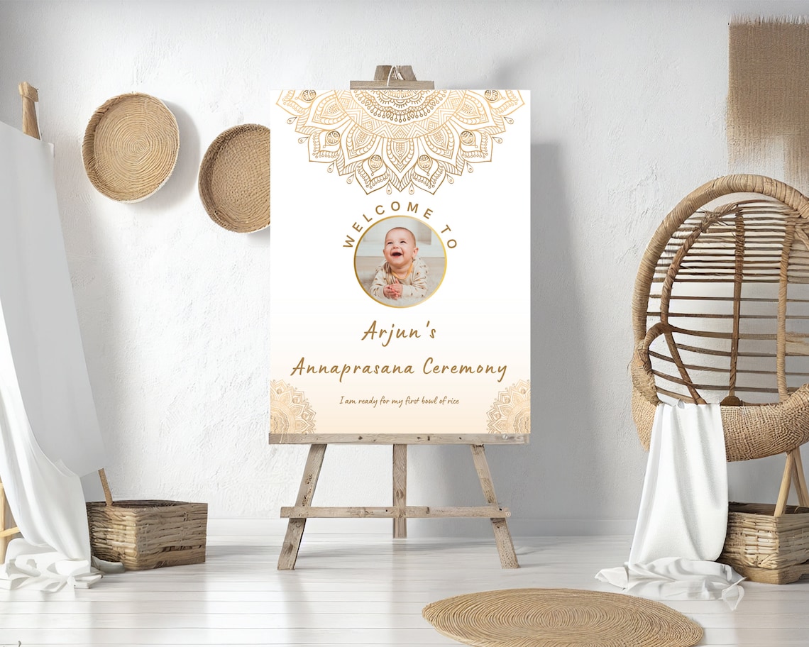 Editable Annaprasana Ceremony Welcome Sign Pasni Welcome Sign ...