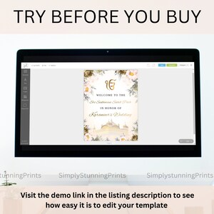 Sukhmani Sahib Ji Path Welcome Sign | Sikh Wedding Welcome Sign ...