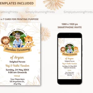 Editable Mundan Invitation Card | Tonsure Invitation | Hindu Mundan ...