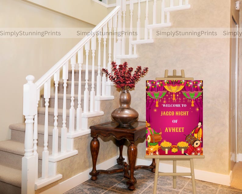 Jaggo Night Welcome Sign: Sikh Wedding Poster (digital Download) - Etsy