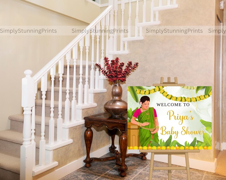 Indian Baby Shower Welcome Sign Godh Bharai Welcome Sign Sreemantham ...