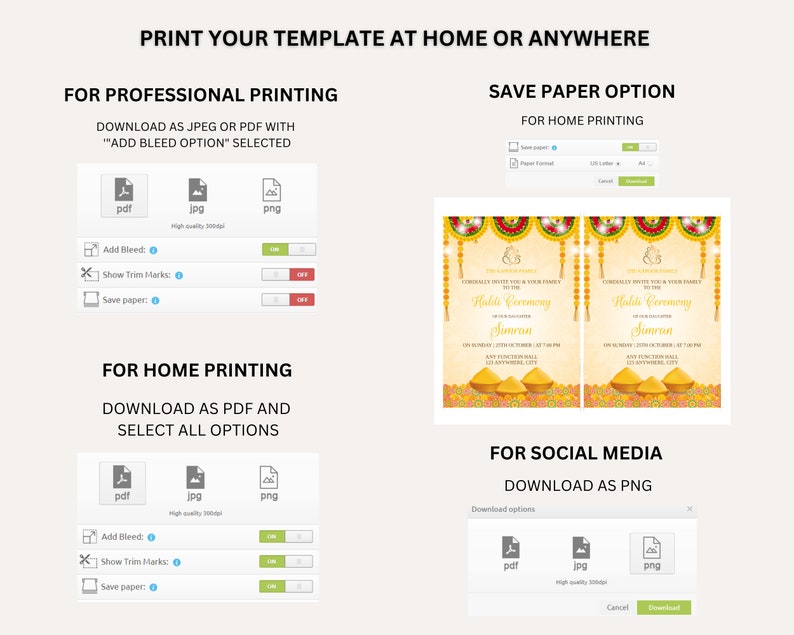 Indian Haldi Invitation Card Pithi Ceremony Invitation Maiyan Invite ...