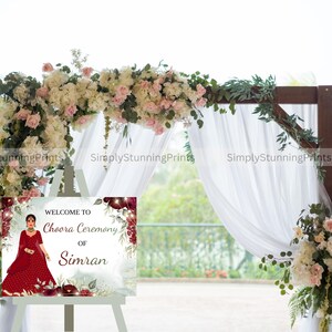 Choora Ceremony Welcome Sign | Panjabi Choora Welcome Sign | Chooda ...