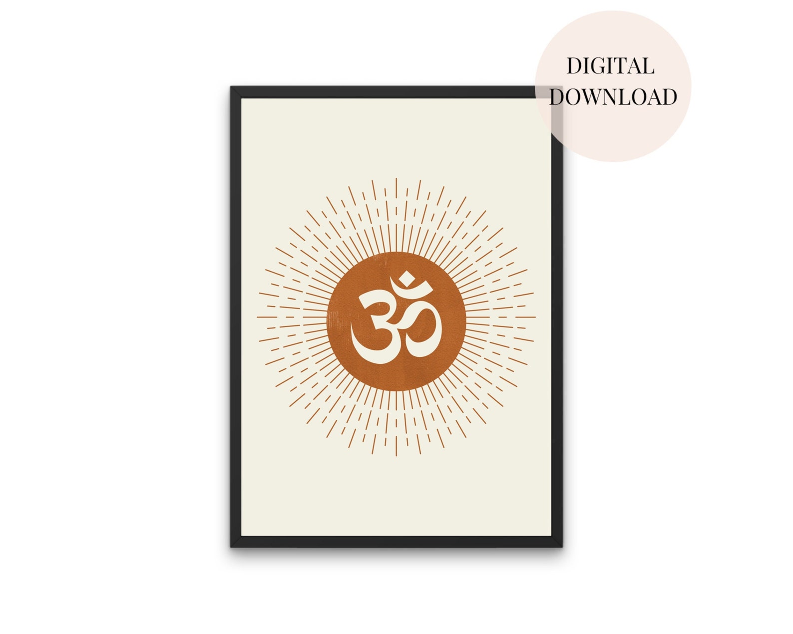 Aum Print | Om Wall Art | Om Symbol | Prayer/pooja Room Decor | Digital ...