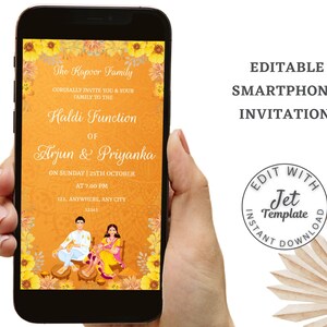 Haldi Ceremony Invitation Template Pithi Invitation as Maiyan Invite ...