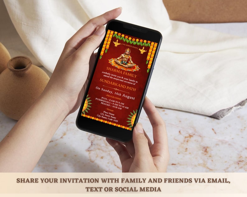 Sundarkand Path Invitation: Indian Puja Invite (digital Download) - Etsy