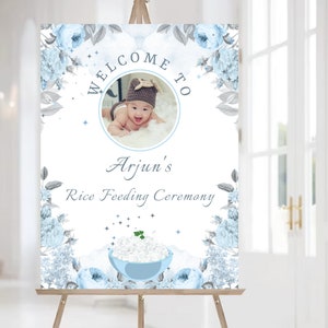 Rice Feeding Welcome Sign Boy Rice Feeding Decoration - Etsy