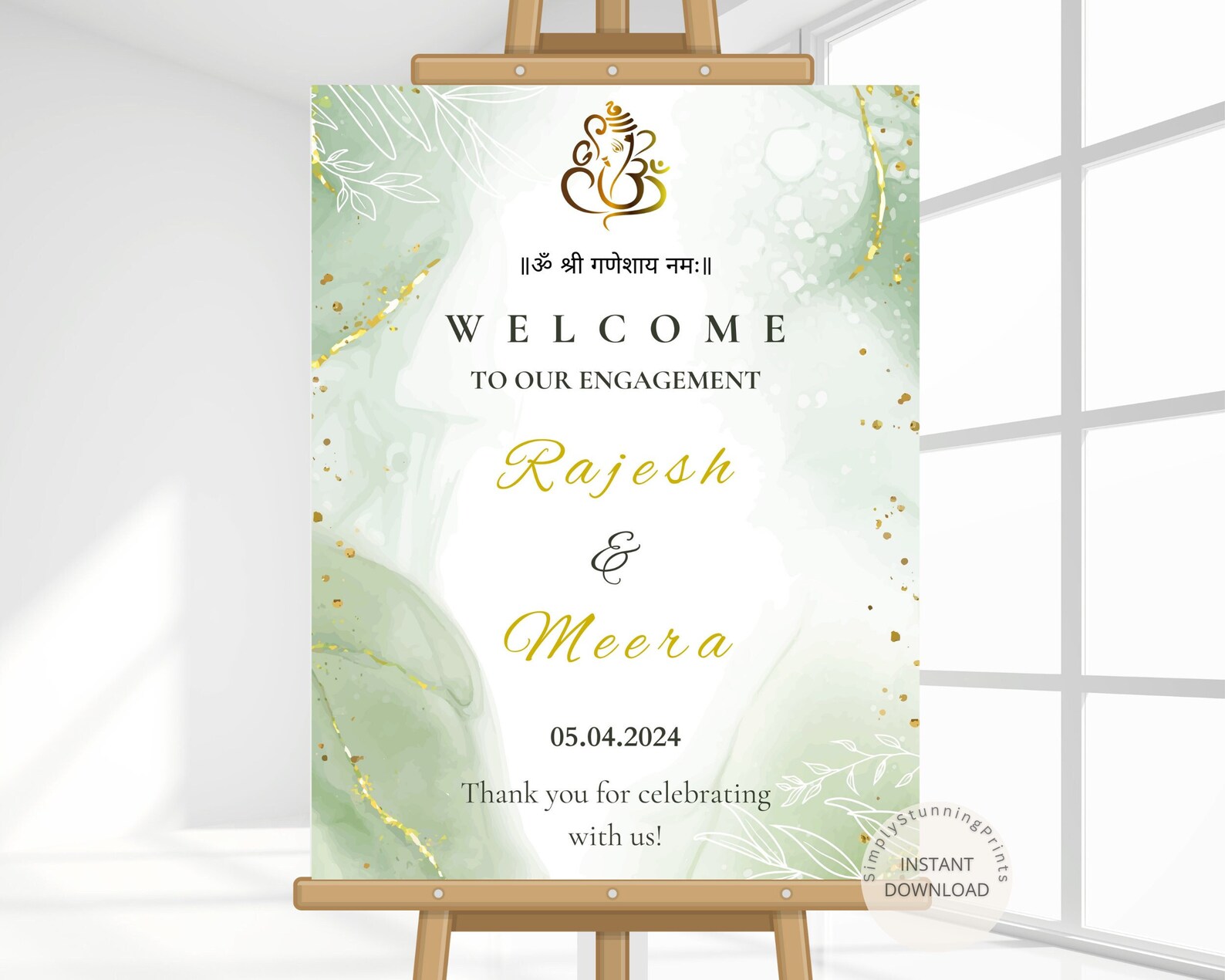 Indian Engagement Welcome Sign | Engagement Party Decoration | Ring ...
