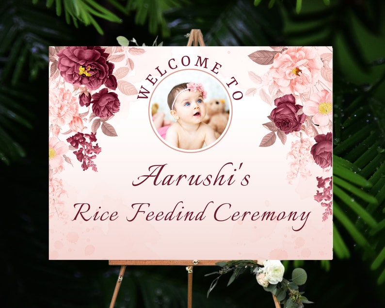 Rice Feeding Ceremony Welcome Sign Pasni Welcome Sign Baby Pasni ...