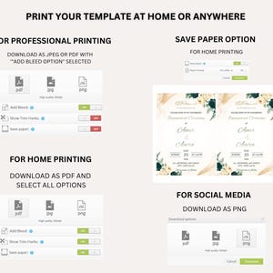 Muslim Engagement Invitation Card | Floral Engagement Invite | Ring ...