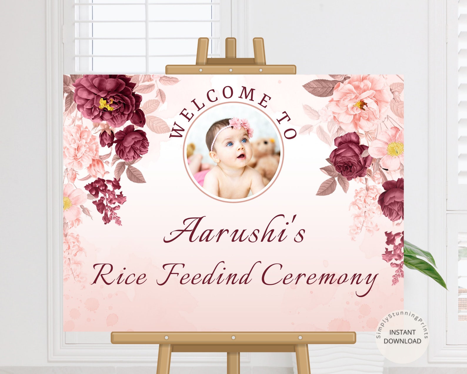 Rice Feeding Ceremony Welcome Sign Pasni Welcome Sign Baby Pasni ...