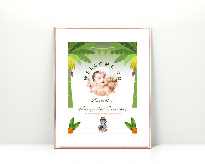 Annaprashan Welcome Sign First Rice Feeding Ceremony Sign - Etsy