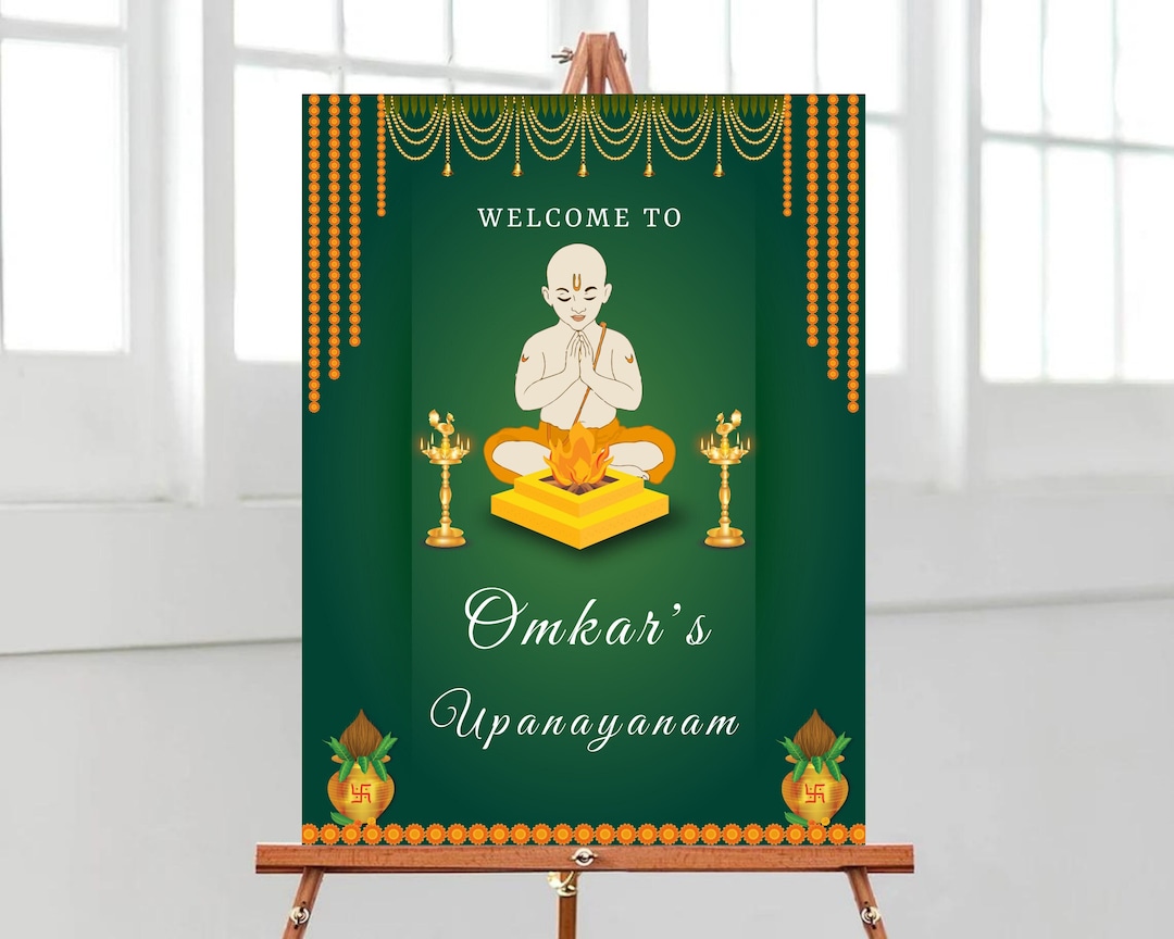Upanayanam Welcome Sign Thread Ceremony Welcome Board - Etsy