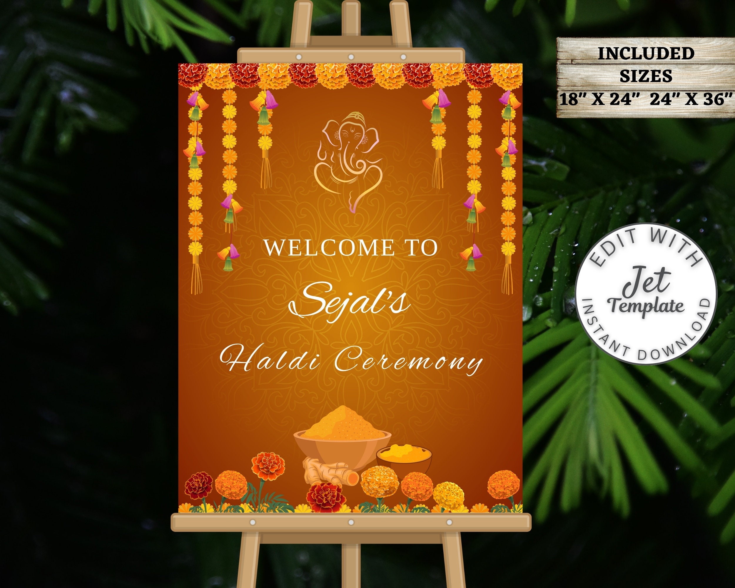 Haldi Welcome Sign as Pithi Sign Indian Haldi Decor Wedding Haldi ...