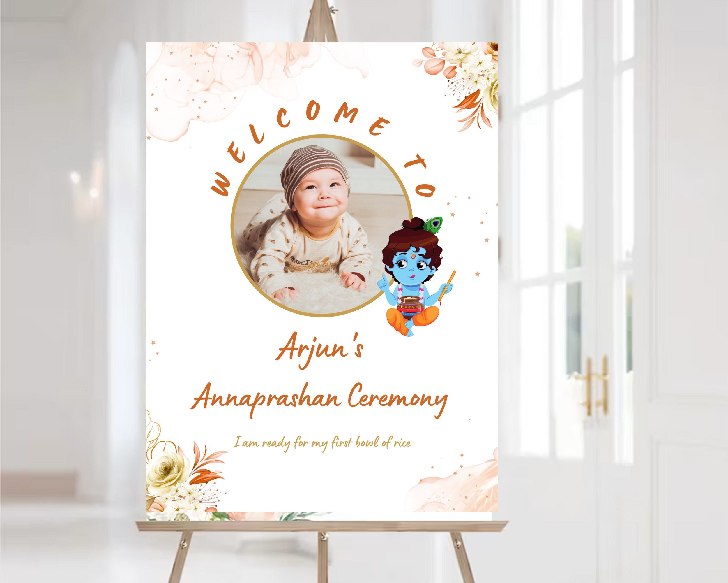Annaprashan Welcome Sign First Rice Feeding Ceremony Sign - Etsy