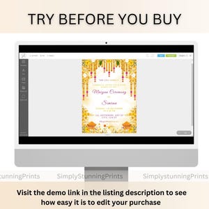 Maiyan Ceremony Invitation Card as Mayoon Card | Haldi Night Invitation ...