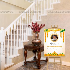 Ayush Homam Ceremony Welcome Sign | Ayush Homan Welcome Poster | Baby ...