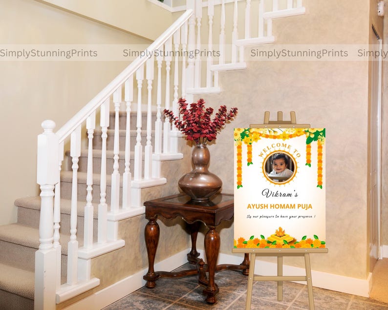 Ayush Homam Ceremony Welcome Sign | Ayush Homan Welcome Poster | Baby ...