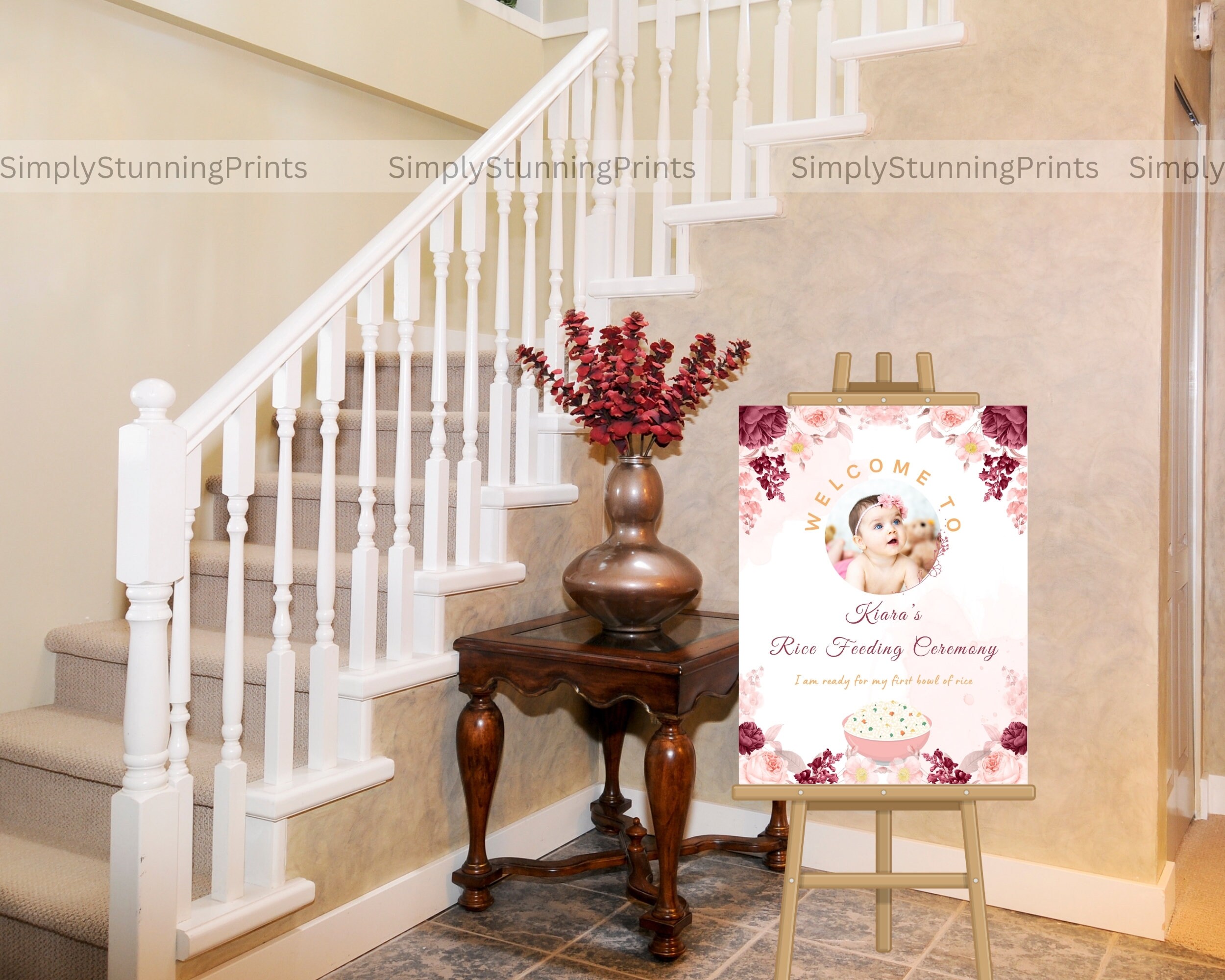 Rice Feeding Ceremony Welcome Sign Rice Weaning Welcome Sign Rice ...