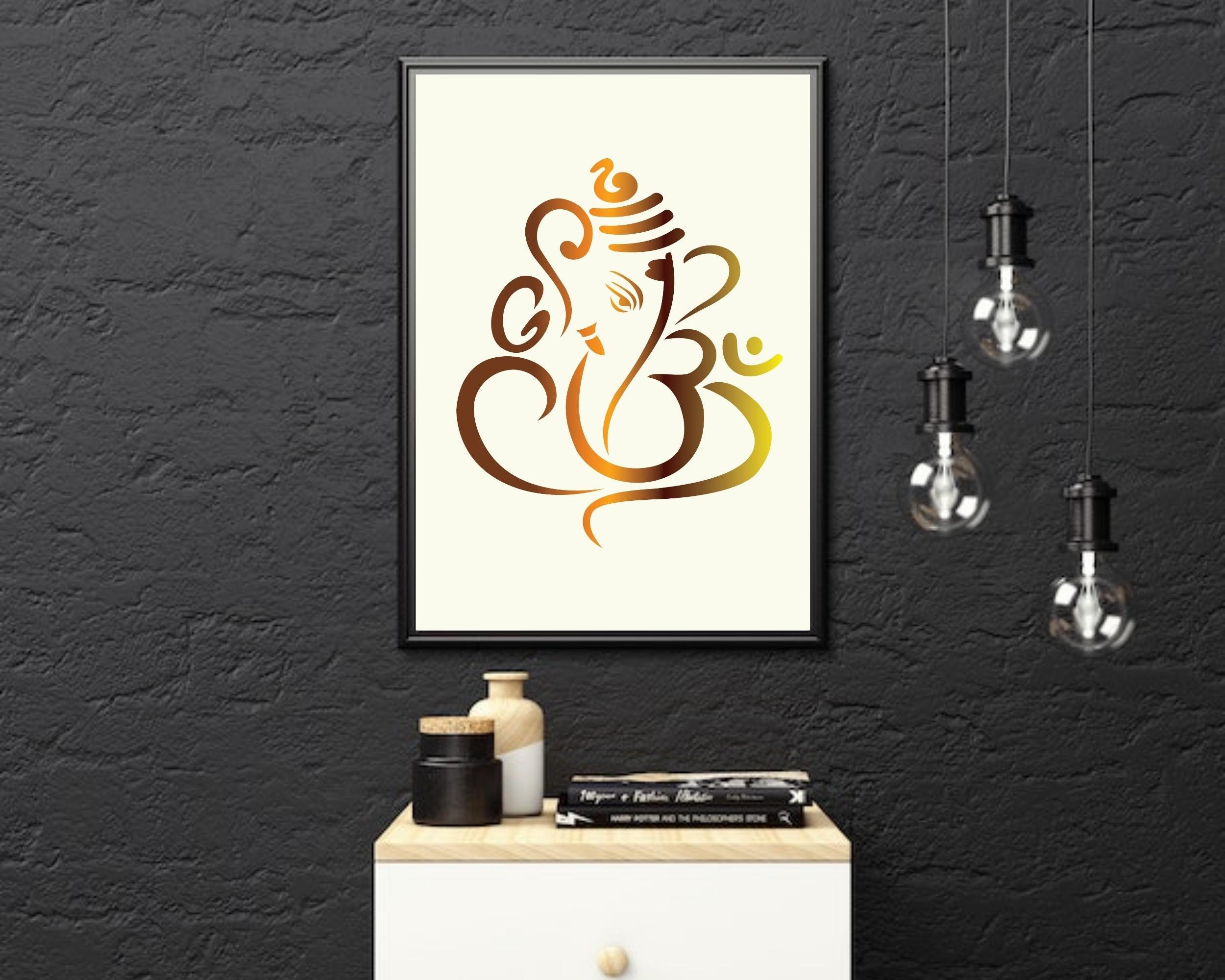 Simple and Elegant Lord Ganesha Print Ganesha Printable Living Room ...
