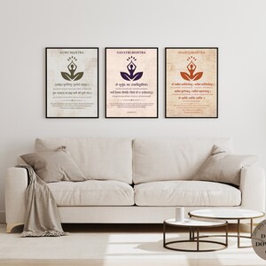 Meditation Mantra Set in Vintage Paper Background Mantra Set for Kids ...